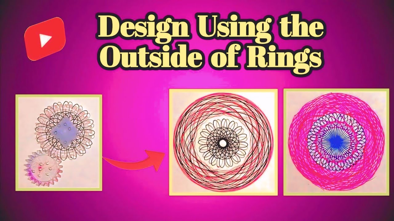 Spirograph: a Design Using the Outside of Rings | Very Relaxing Video ️ ...