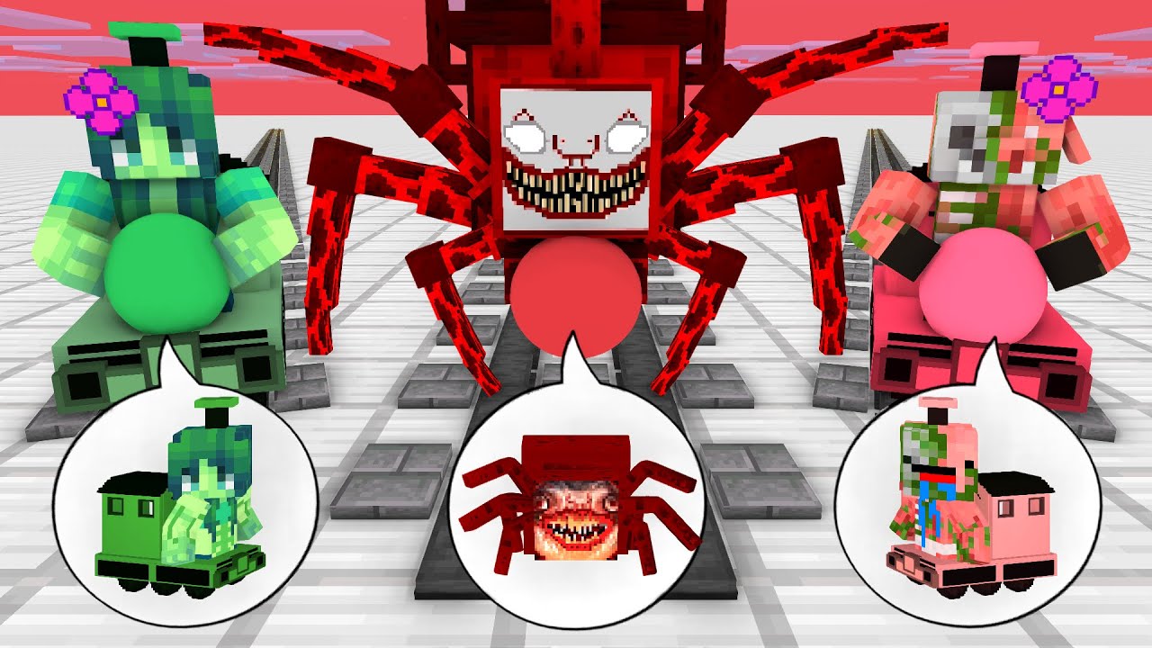 CUTE ZOMBIE TRAIN SCHOOL & CHOO CHOO CHARLES CHALLENGE - Minecraft ...