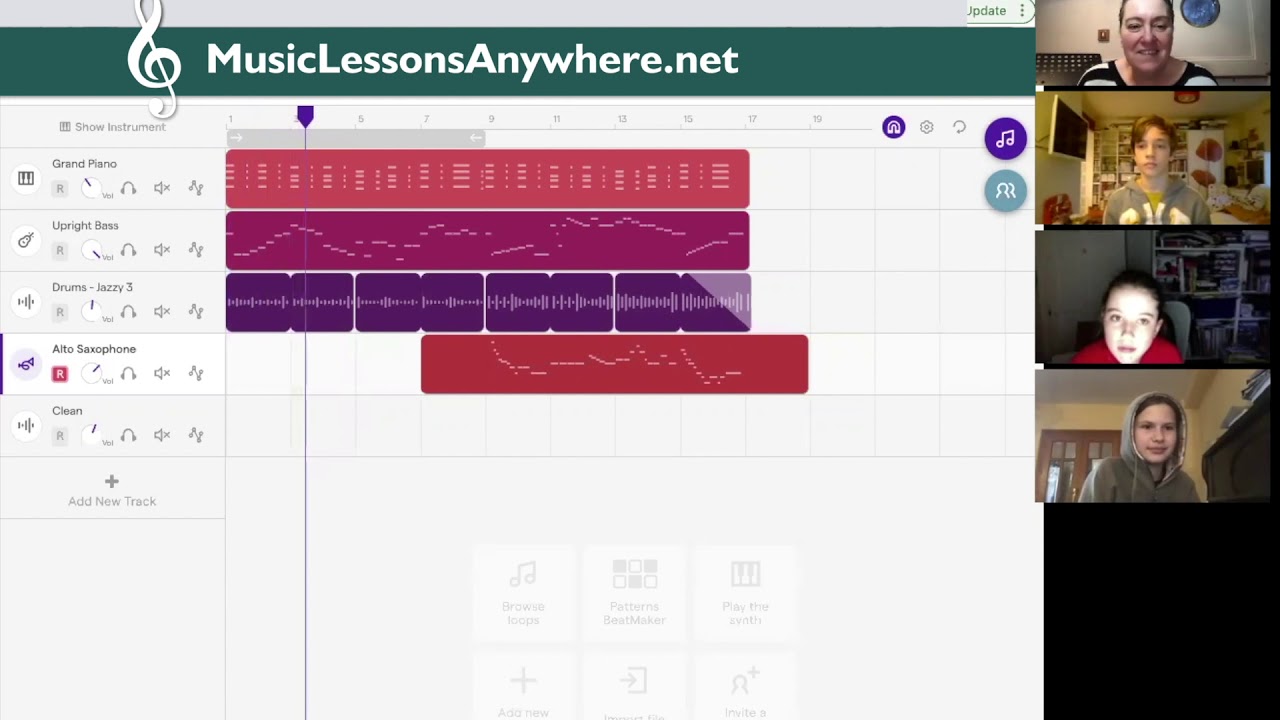 Online music students composing music using Noteflight - 'Walking Bass ...
