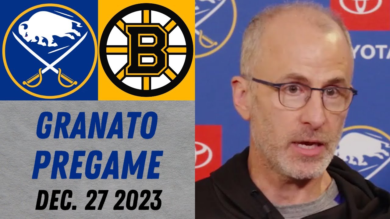 Don Granato Pregame Interview vs Boston Bruins (12/27/2023) - YouTube
