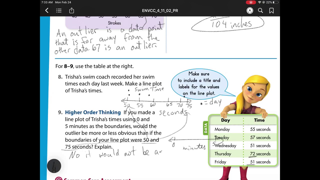 Lesson 11 2 Creating Line Plots 4th Grade EnVision Math YouTube Lesson 11 2 Creating Line Plots 4th Grade EnVision Math YouTube