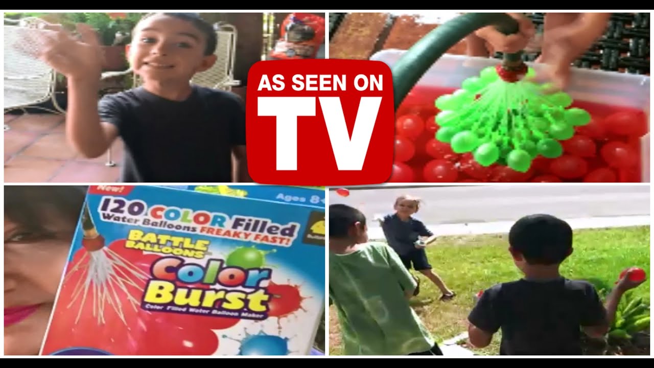 AS SEEN ON TV | COLOR BATTLE BALLOONS | FREAKY FAST REVIEW - YouTube