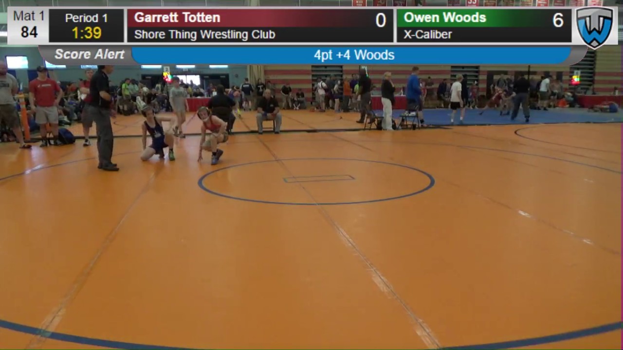 2058 Schoolboy 84 Garrett Totten Shore Thing Wrestling Club vs Owen ...