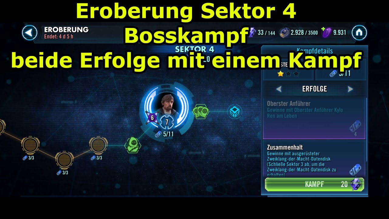 Eroberung Sektor 4 Bosskampf - beide Erfolge mit einem Kampf ...