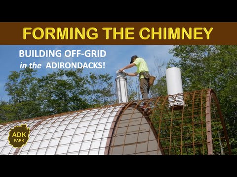 OFF GRID BUILD - FORMING THE CHIMNEY & MORE FOAM BACKSTOP - YouTube
