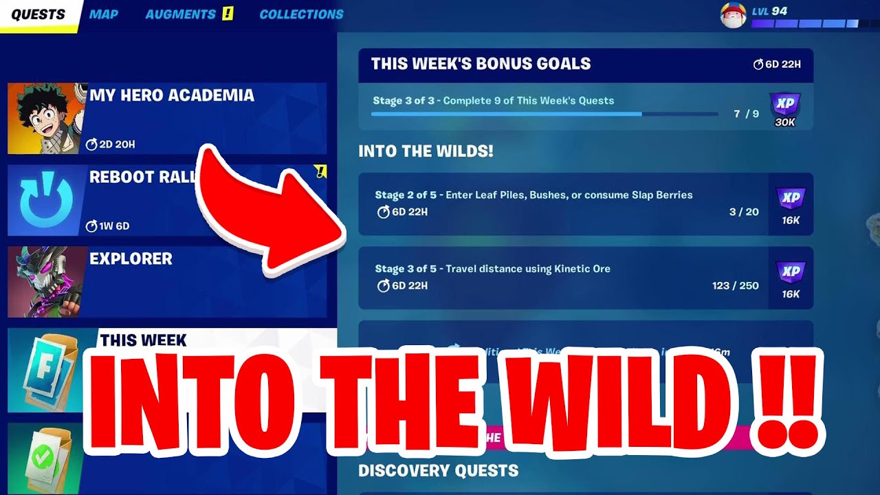 How To Complete All into The wild quests in Fortnite (into The wild ...