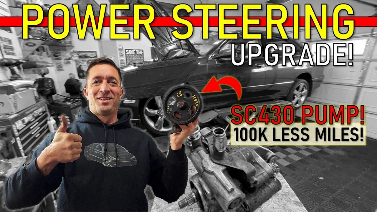 How to replace and bleed your power steering pump. (SC430 pump on a GS400) - YouTube