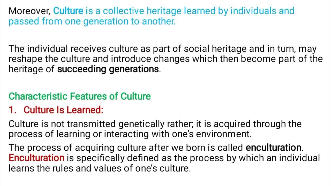 👉Freshman Coures Anthropology ||CHAPTER TWO || CULTURE Amharic ...