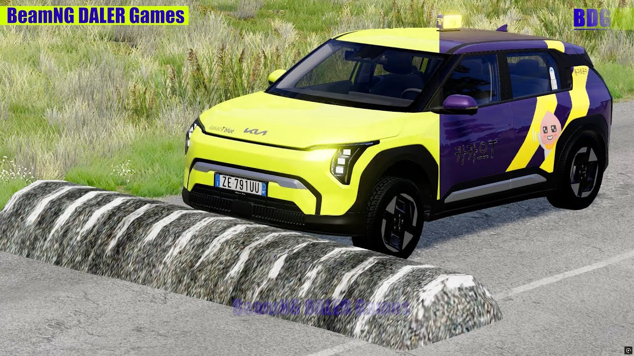 Cars vs Massive Magic Color Speed Bumps #783 BeamNG DALER Games [BeamNG ...
