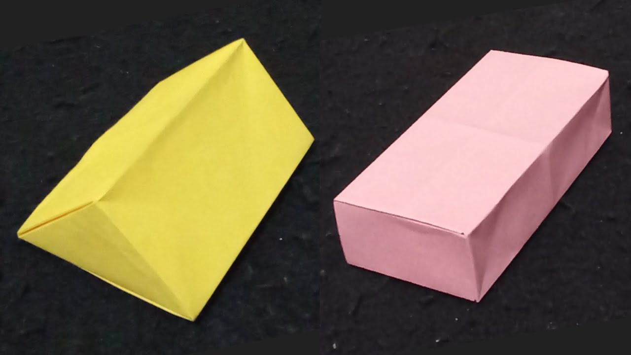 How to make paper cuboid and triangular prism/origami paper cuboid and ...