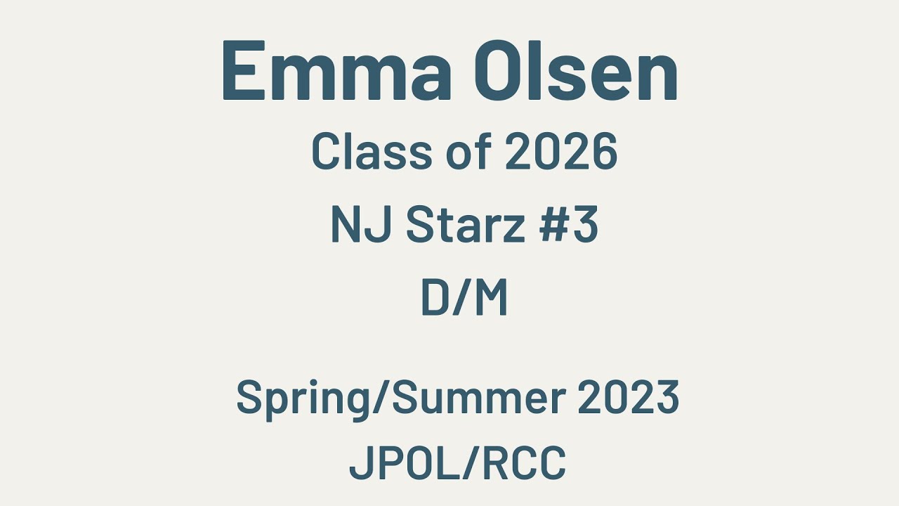 Emma Olsen JPOL.RCC.SUMMER 2023 - YouTube