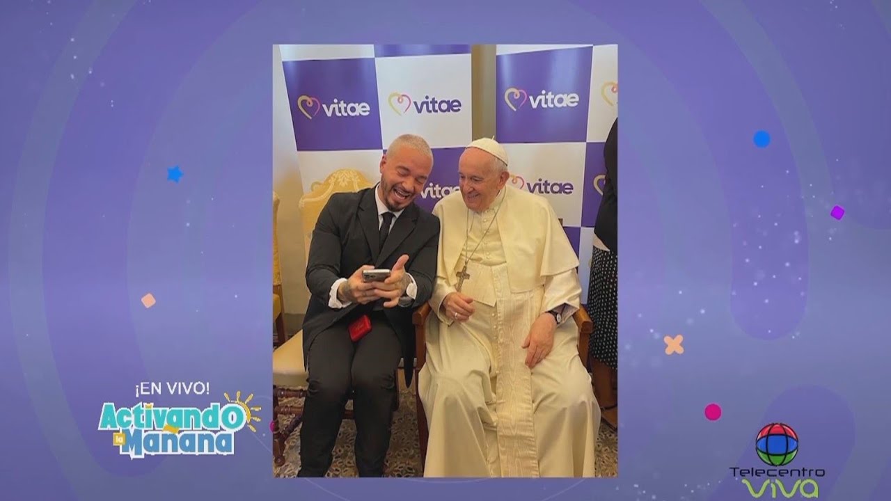 J Balvin pone "en flow" al papa Francisco | Activando la Mañana - YouTube