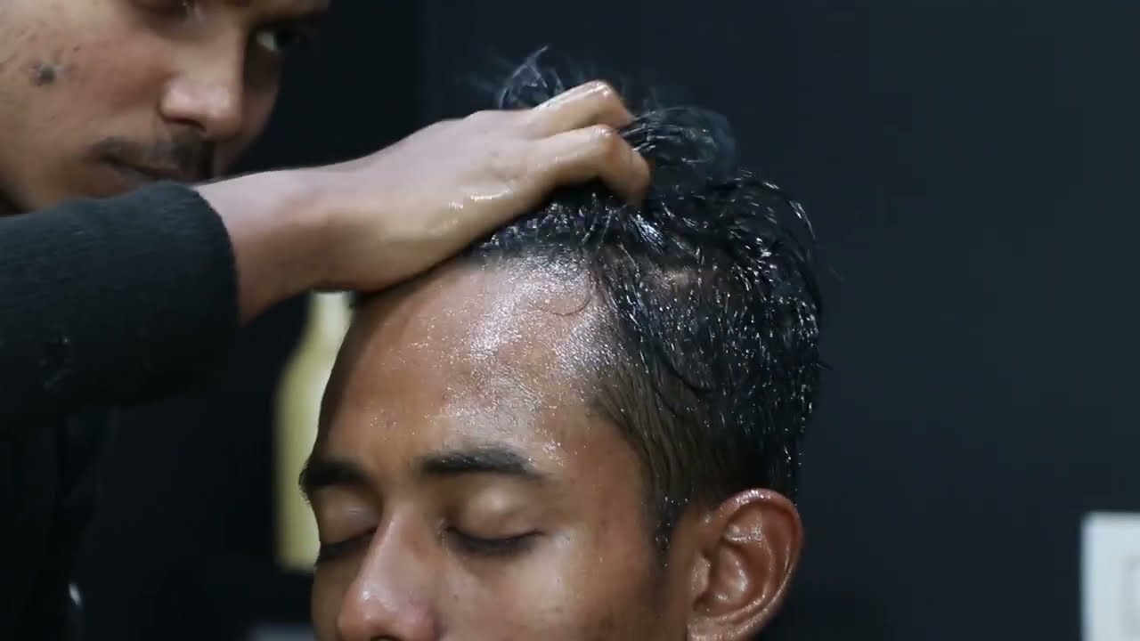 ASMR Wooden Comb Massage For Cure Insomnia | Heavy Oil Comb Massage And ...