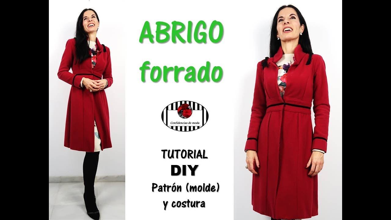 DIY. Cómo hacer un ABRIGO FORRADO. Patrón (moldes) y costura. Lined ...