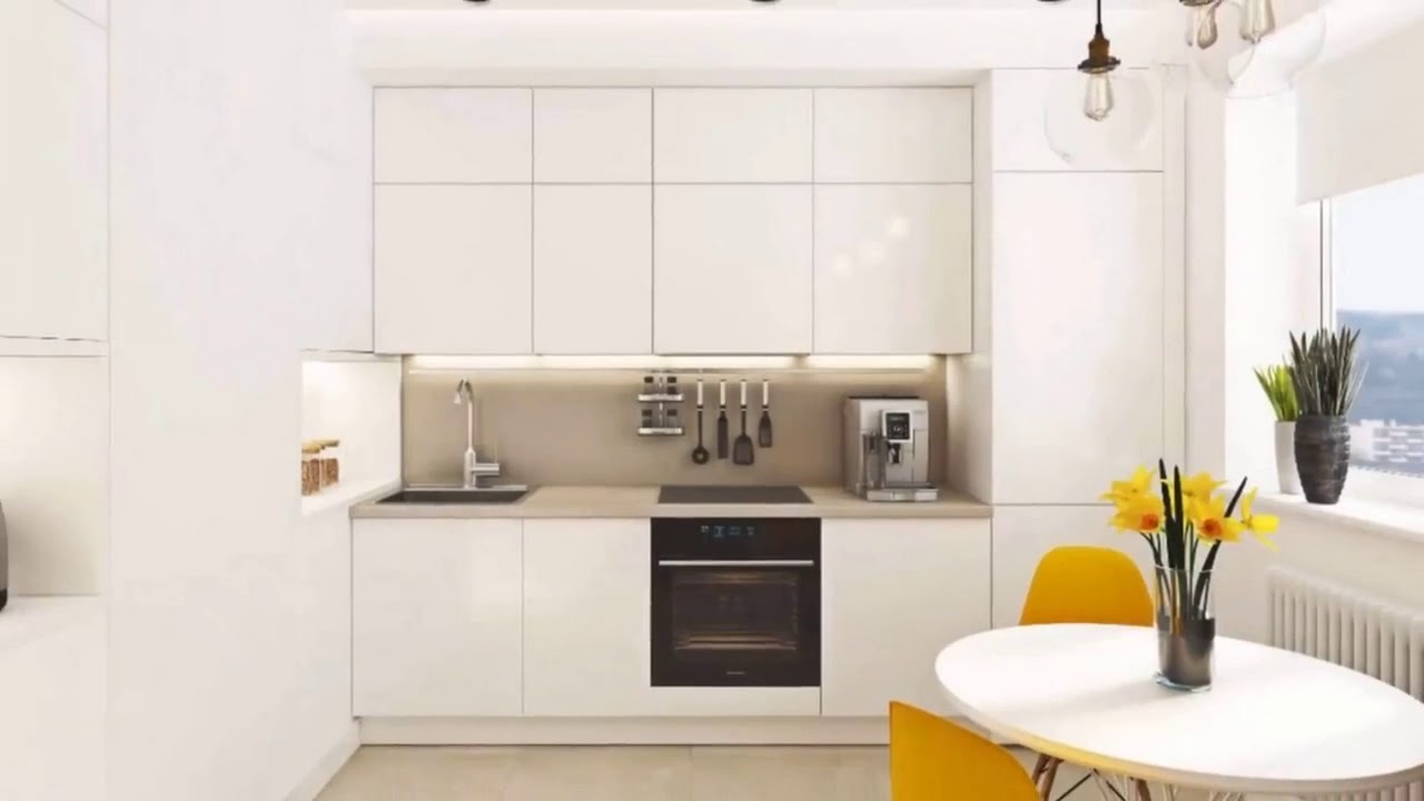 White kitchen set features of a choice and a combination in an interior ...
