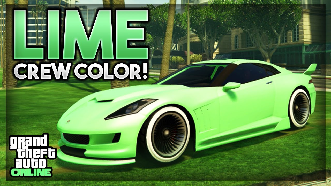 GTA 5 Online New Rare Modded Crew Color 55 Lime Rare Crew Colors
