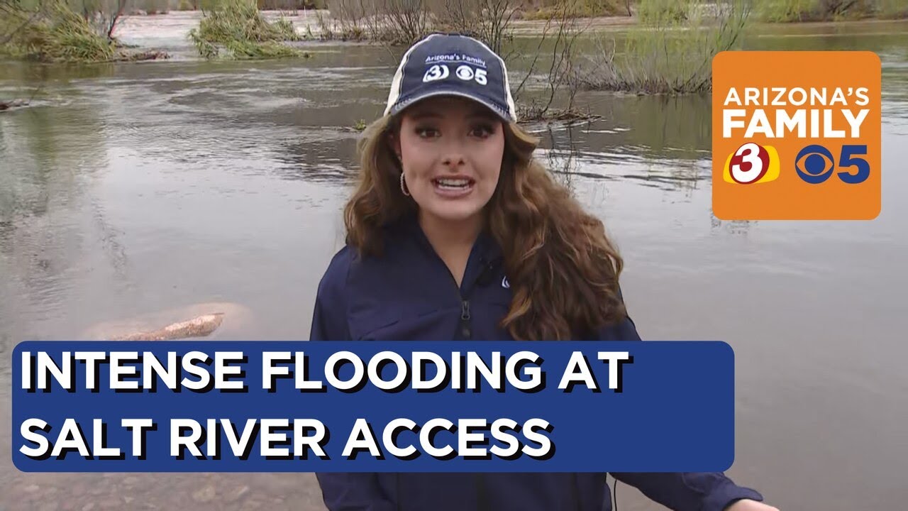 Intense flooding along the Salt River access points - YouTube