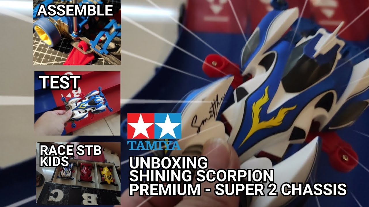 Unboxing Tamiya Shining Scorpion Premium Mini 4WD SuperII Chassis ...