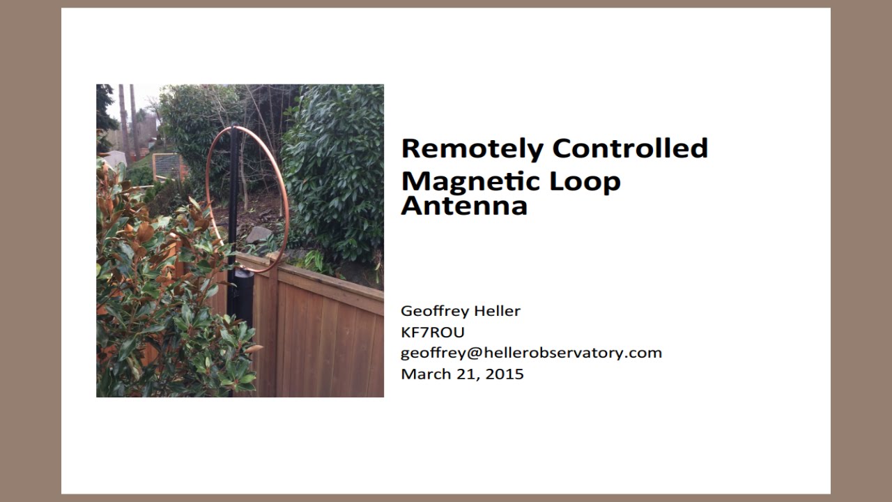 Magnetic Loop Antenna at MicroHAMS Digital Conference 2015 - YouTube