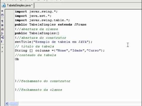CEP ITAJUBÁ JAVA Tabela em JAVA 01 - YouTube
