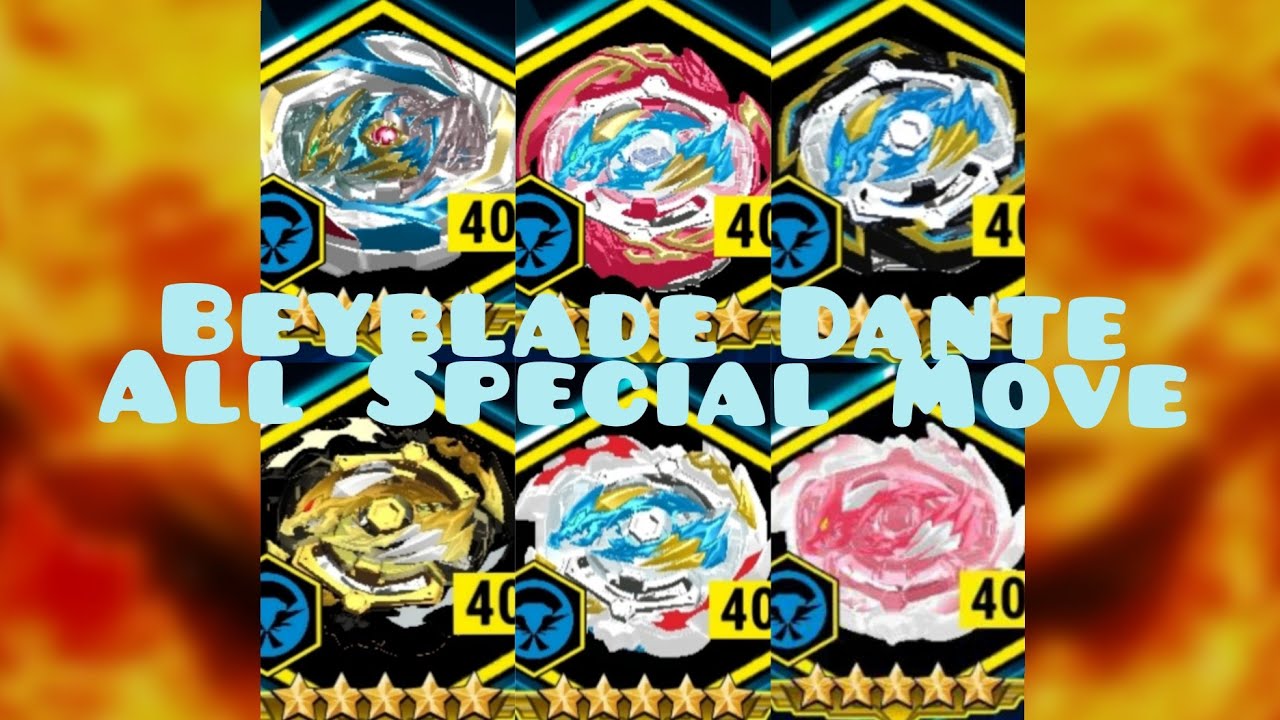 All Beyblade Dante Technique Scene Beyblade Burst Rivals Gameplay ...