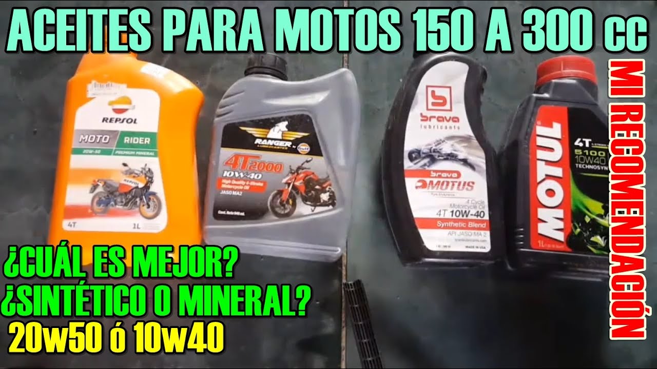 ACEITES PARA MOTOS ||¿QUÉ ACEITE DEBO COLOCARLE A MI MOTO? |MINERAL ...