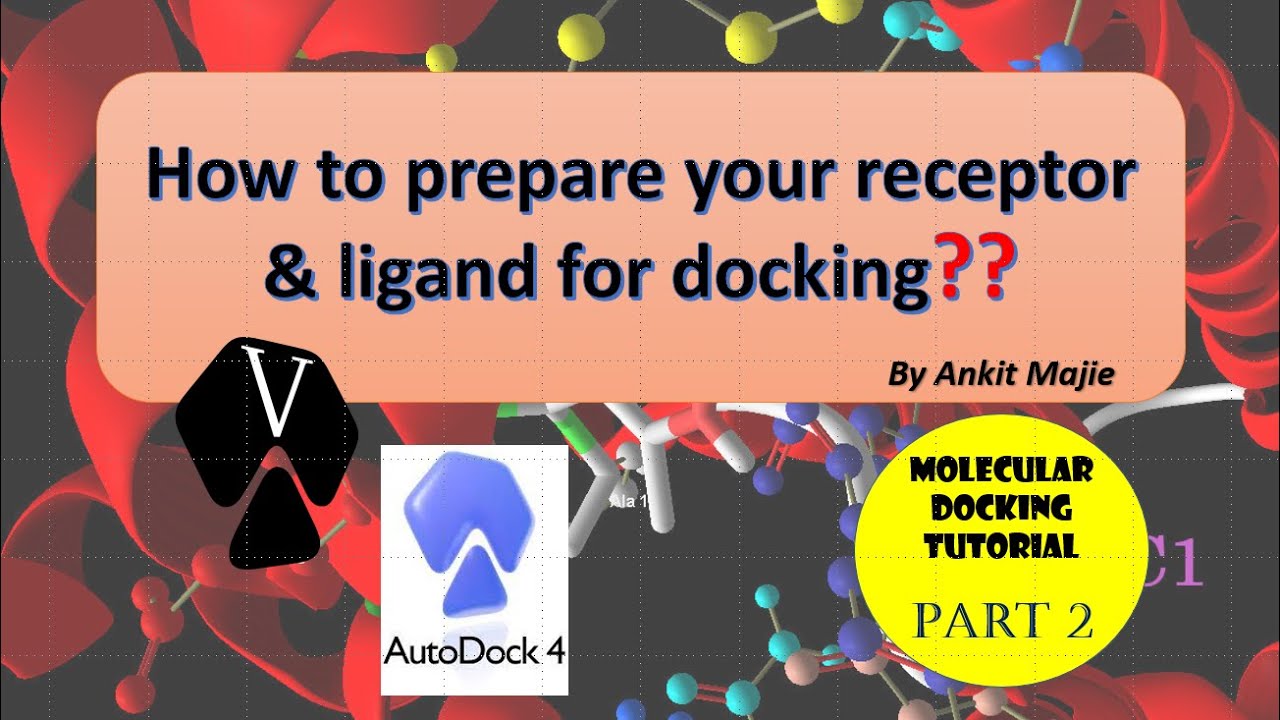 Preparing receptor and ligand with AutoDock tools || Molecular Docking tutorial || Part 2 - YouTube