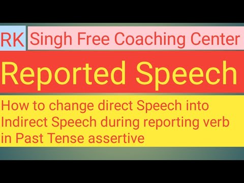 Reported Speech, Narration. Direct &Indirect Speech Assertive sentences ...
