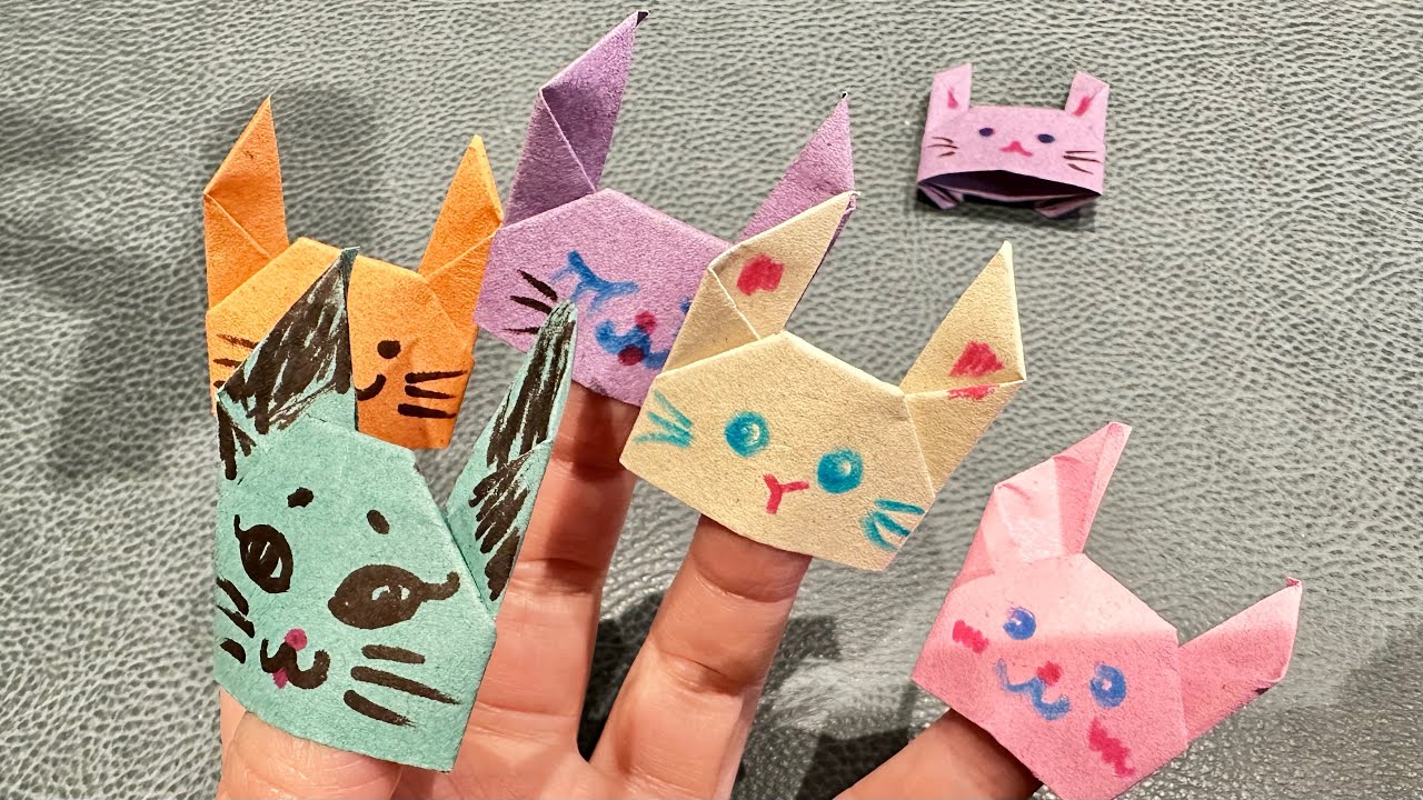 How to Make an Origami Bunny Hand Puppet | Easy Paper Rabbit | DIY ...