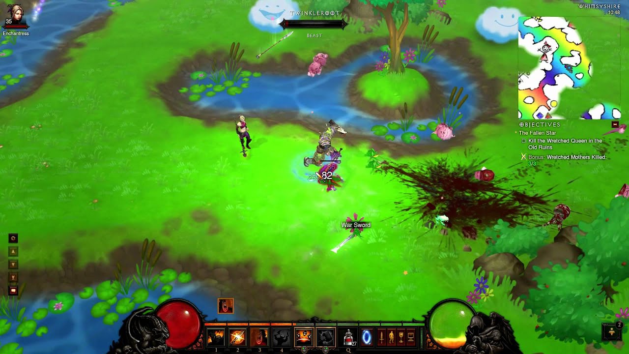 Diablo III Whimsyshire lvl36 Barbarian 1080p - YouTube