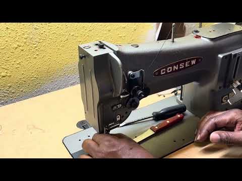 How to replace a broken needle on a Consew 206 RB1 sewing machine