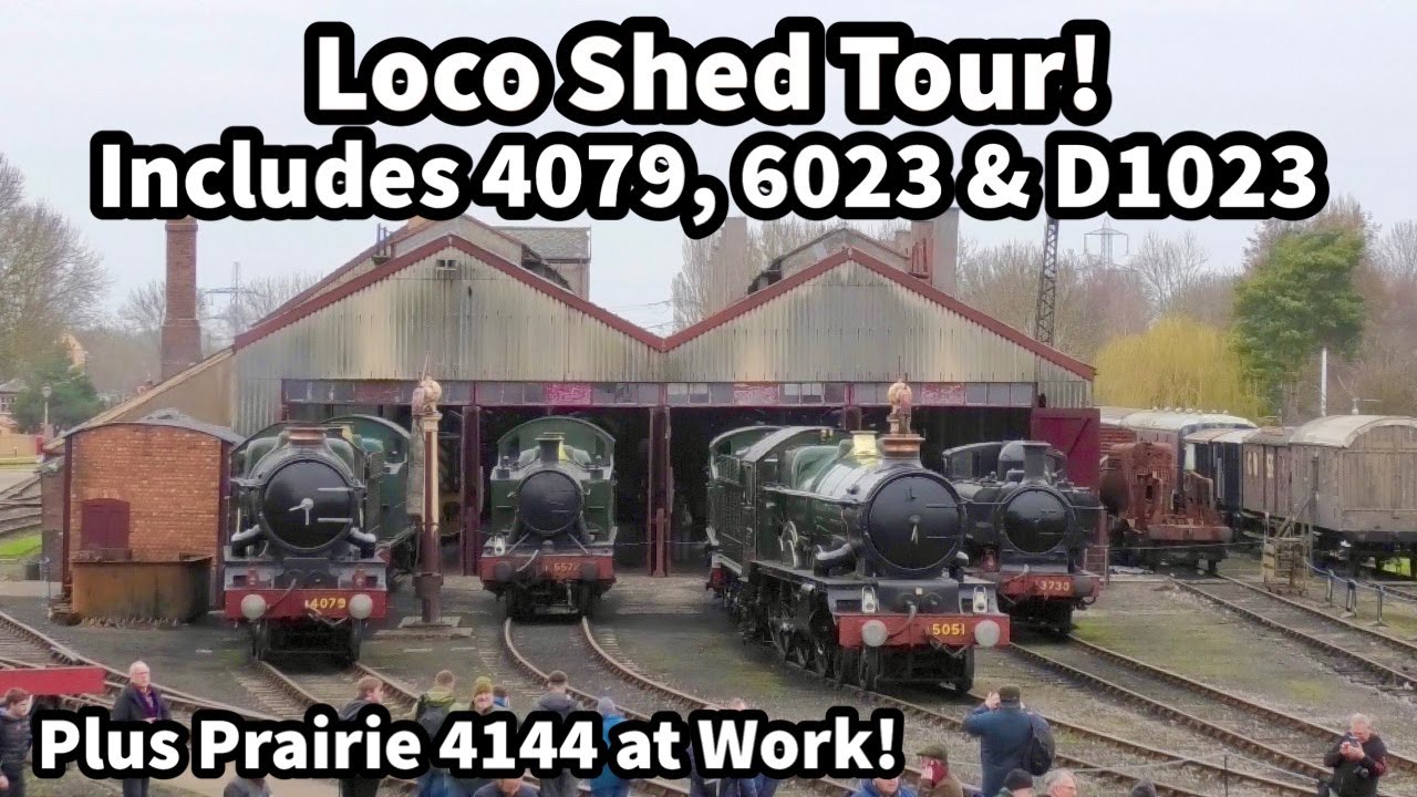 LOCO Shed Tour! Includes 4079, 6023 & D1023 & Freshly Repainted Prairie ...