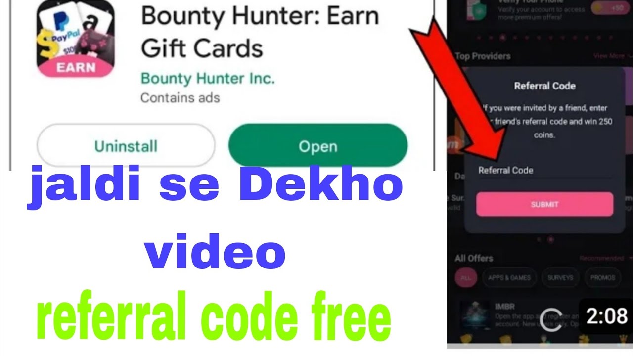 BOUNTY HUNTER APP😀REFFER CODE || HOW TO😍BOUNTY HUNTER REFFER CODE ...
