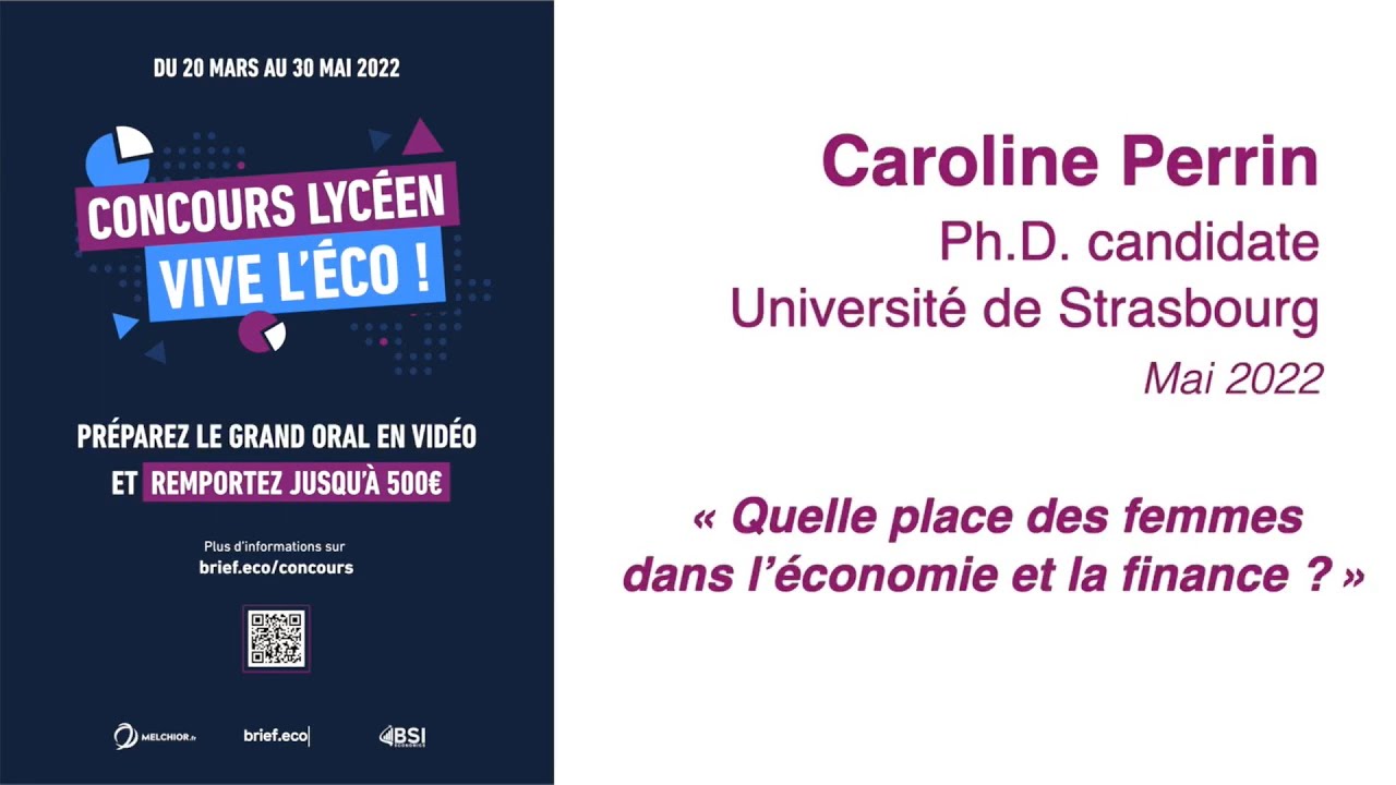 Caroline Perrin - "Quelle place des femmes dans l'économie et la ...