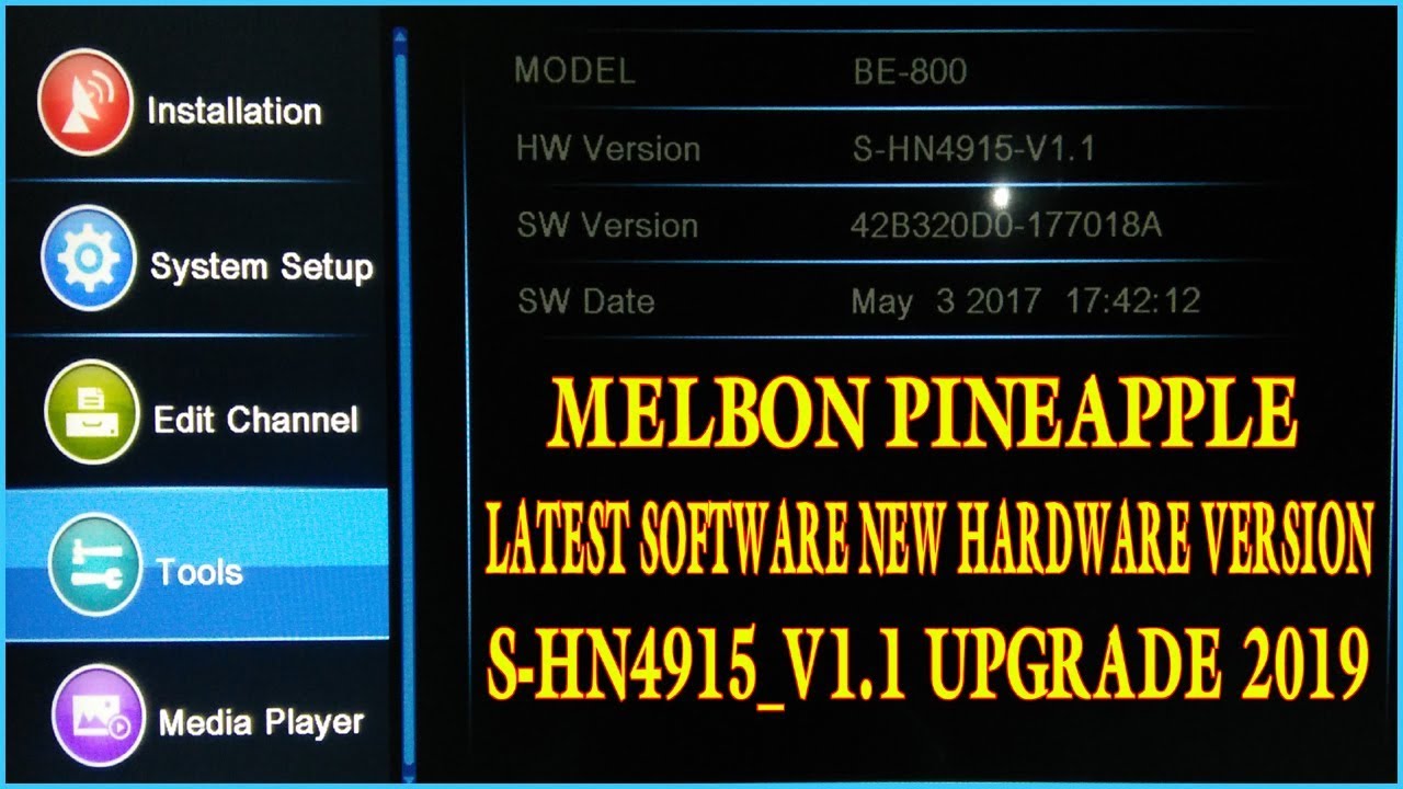 Melbon set top box New Software SG BELDON BE-800 hardware version S ...