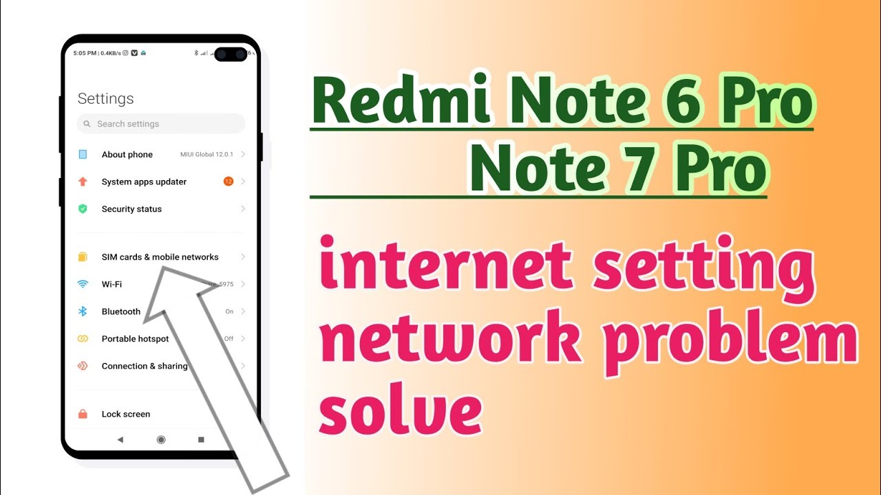 Redmi note 6 Pro , Redmi note 7 Pro , Network problem internet setting ...
