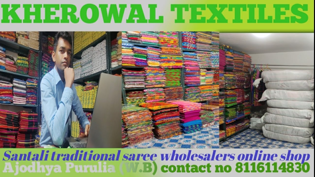 Santali Traditional Saree Dhuti & Dresses Wholesalers Market - YouTube