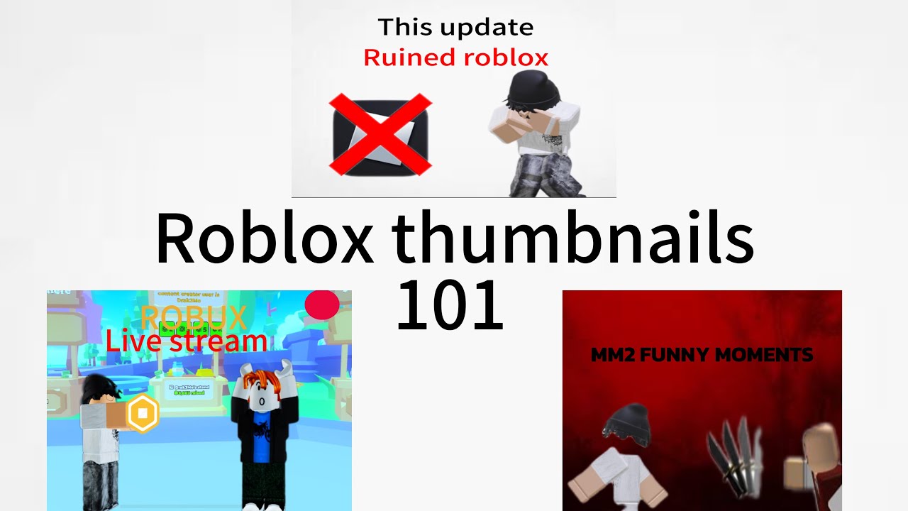 HOW TO MAKE ROBLOX THUMBNAILS (only using CapCut and Roblox) - YouTube