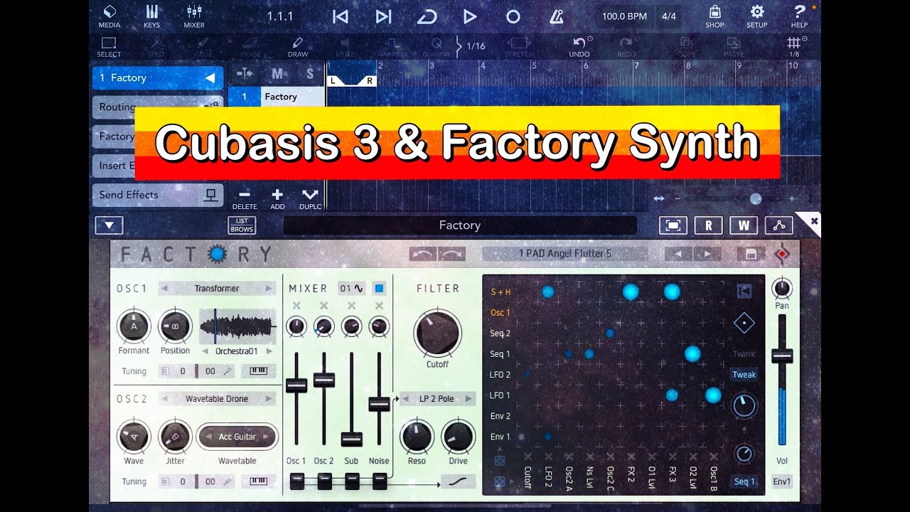 Factory Synth & Cubasis 3 - Let’s Make a Track - Tutorial for the iPad ...