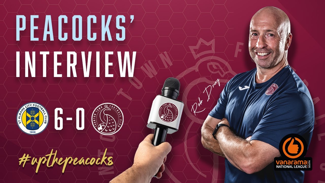 St Albans City 6 - 0 Taunton Town F.C | Rob Dray Interview - YouTube