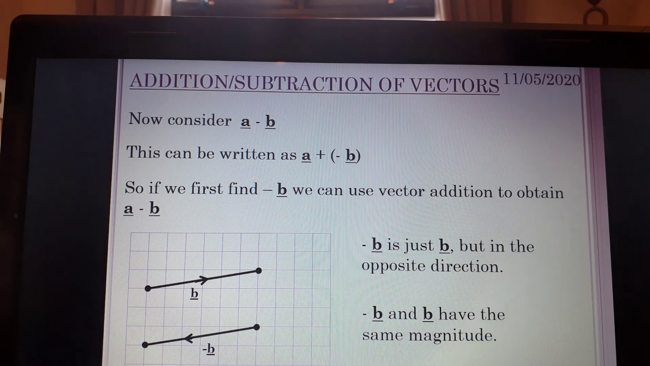 Higher Maths Vectors - Addition / Subtraction - YouTube