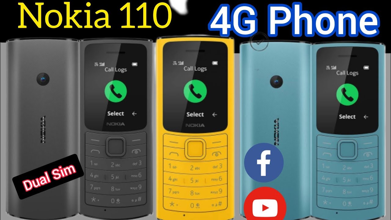 Nokia 110 Dual 4G Keypad Phone | Latest Features Phone | Camera ...