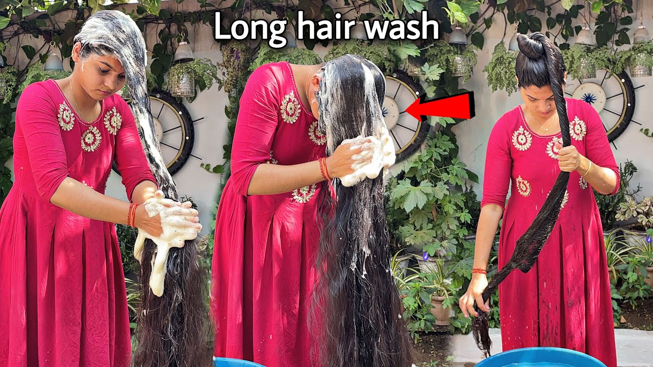 How to wash your hair properly// oily long hair// Alka Verma - YouTube