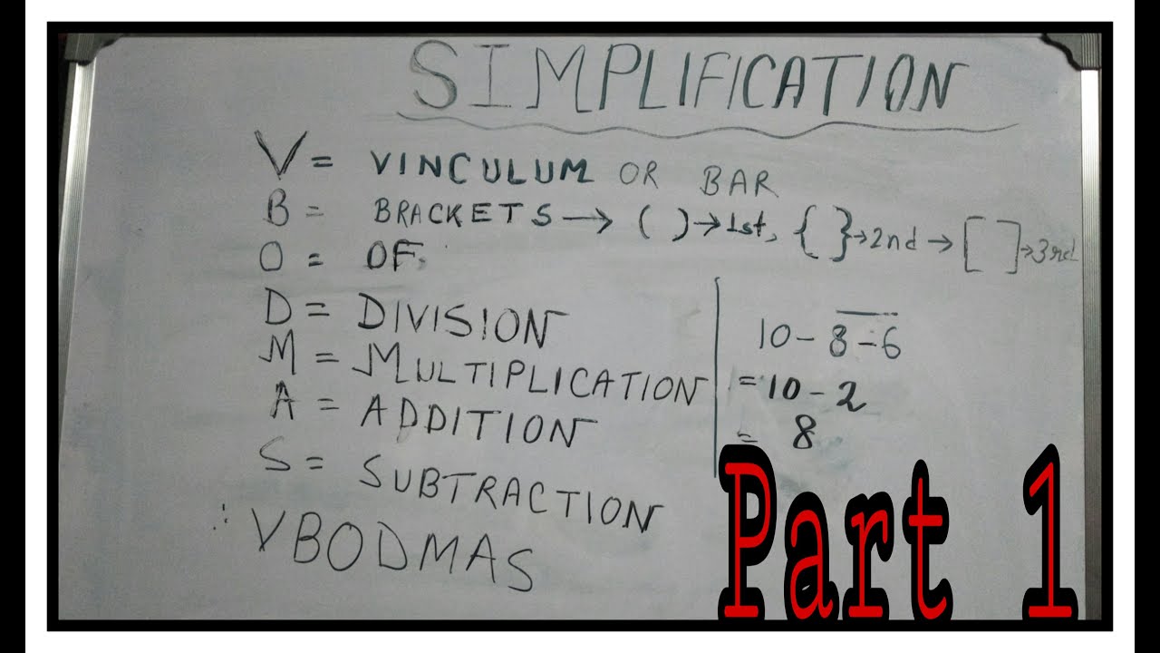 SIMPLIFICATION MATH FOR CLASS SIX, BODMAS RULE MATH,MD SIR'S MATH CLASS-1 - YouTube