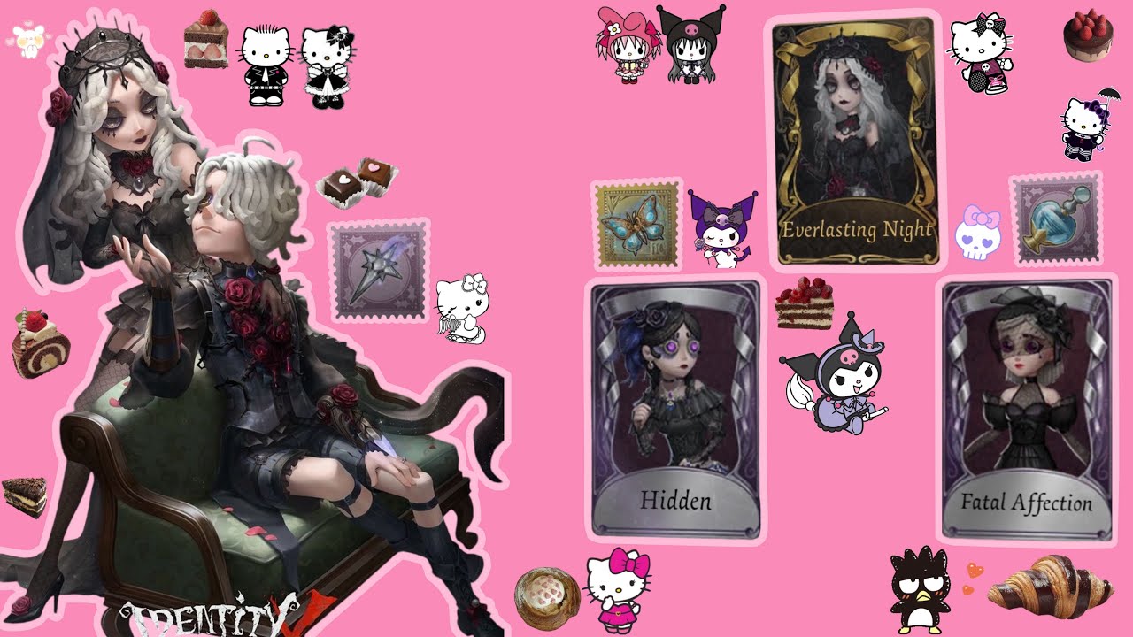 THE CUTEST GOTH SKINS EVER! 🖤 GOTH THEME GAMEPLAY! 🖤🎀 | Identity v ...