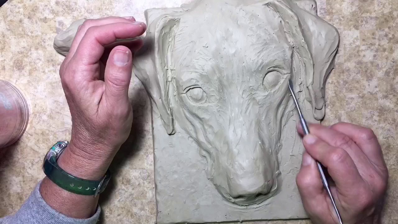 Making a Dog Portrait in Clay | Doberman Pinscher | "Delta" Dog by ...
