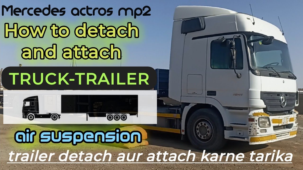 How to detach or attach truck with semi-trailer.. Truck-trailer ko alag ...