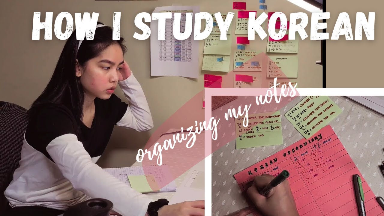 How I Study Korean (Week #3 Vlog) free websites, organizing my notes ...