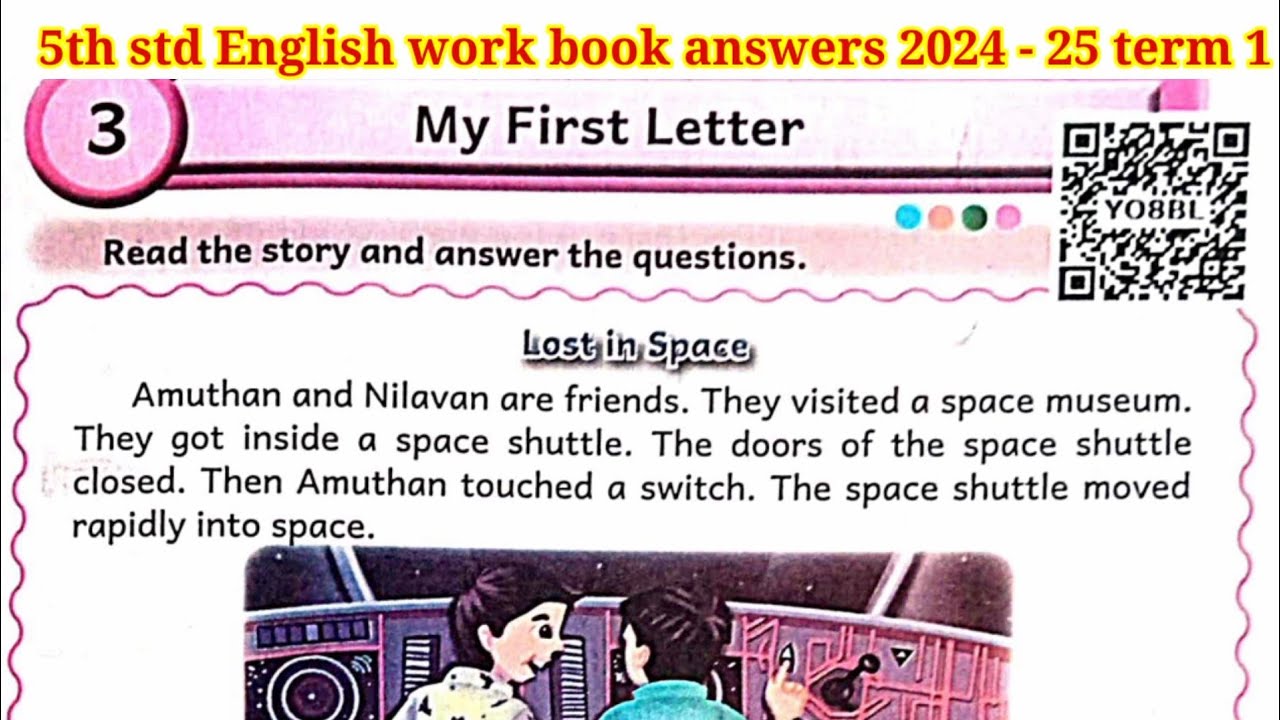EE 5th standard English term 1 work book answers Unit 3 My first letter - YouTube