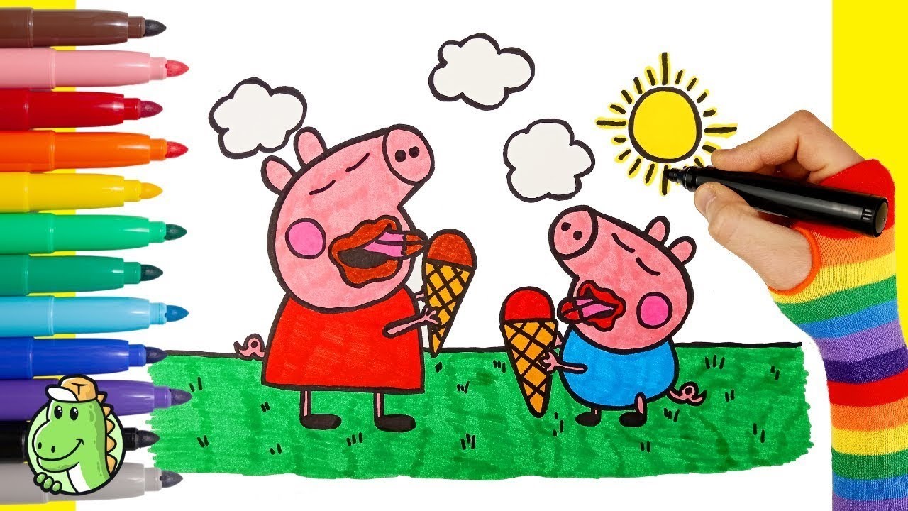 Peppa pig drawing ll easy drawing for kids ll how to draw Peppa pig ll ...